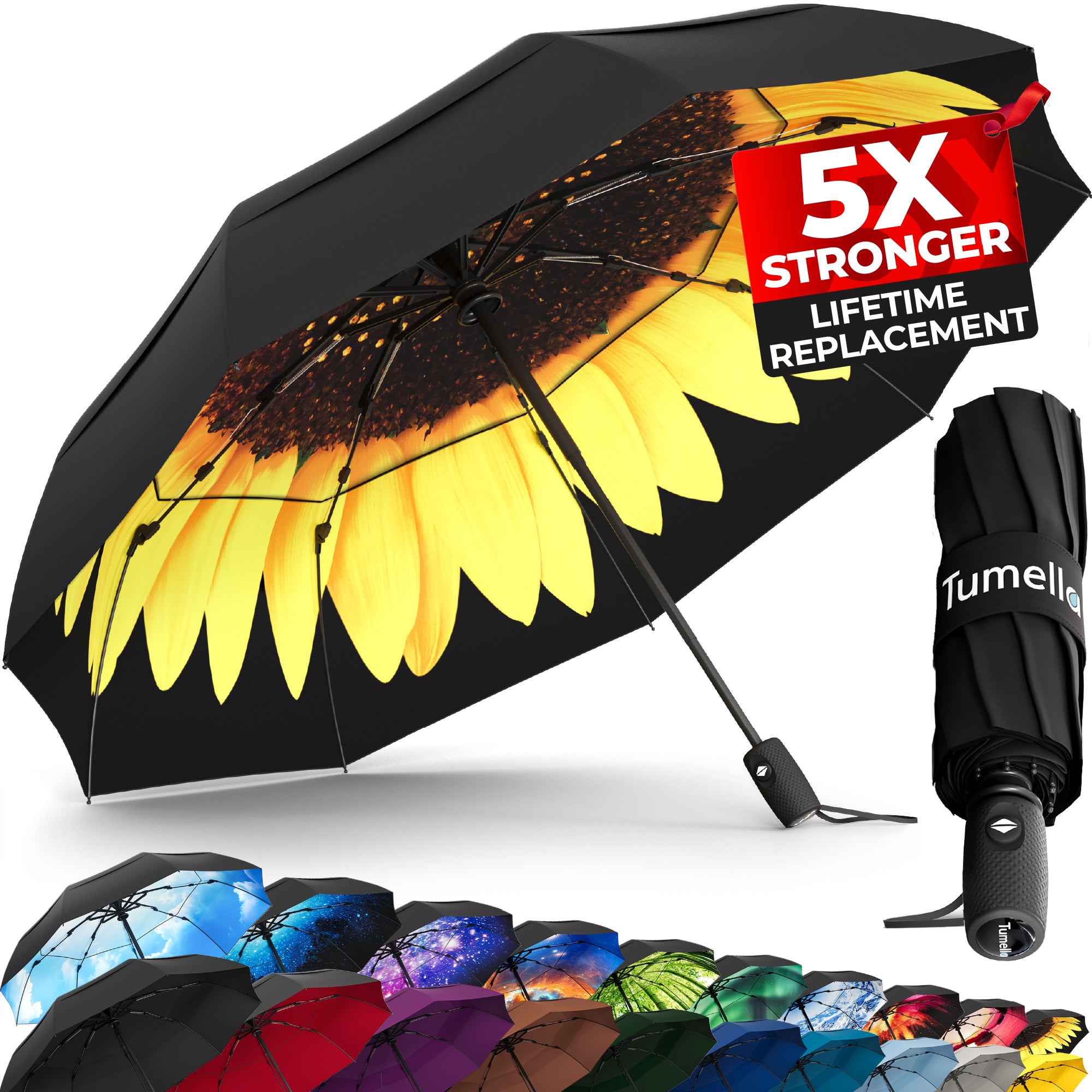 Tumella Sunflower Folding Umbrella - Tumella
